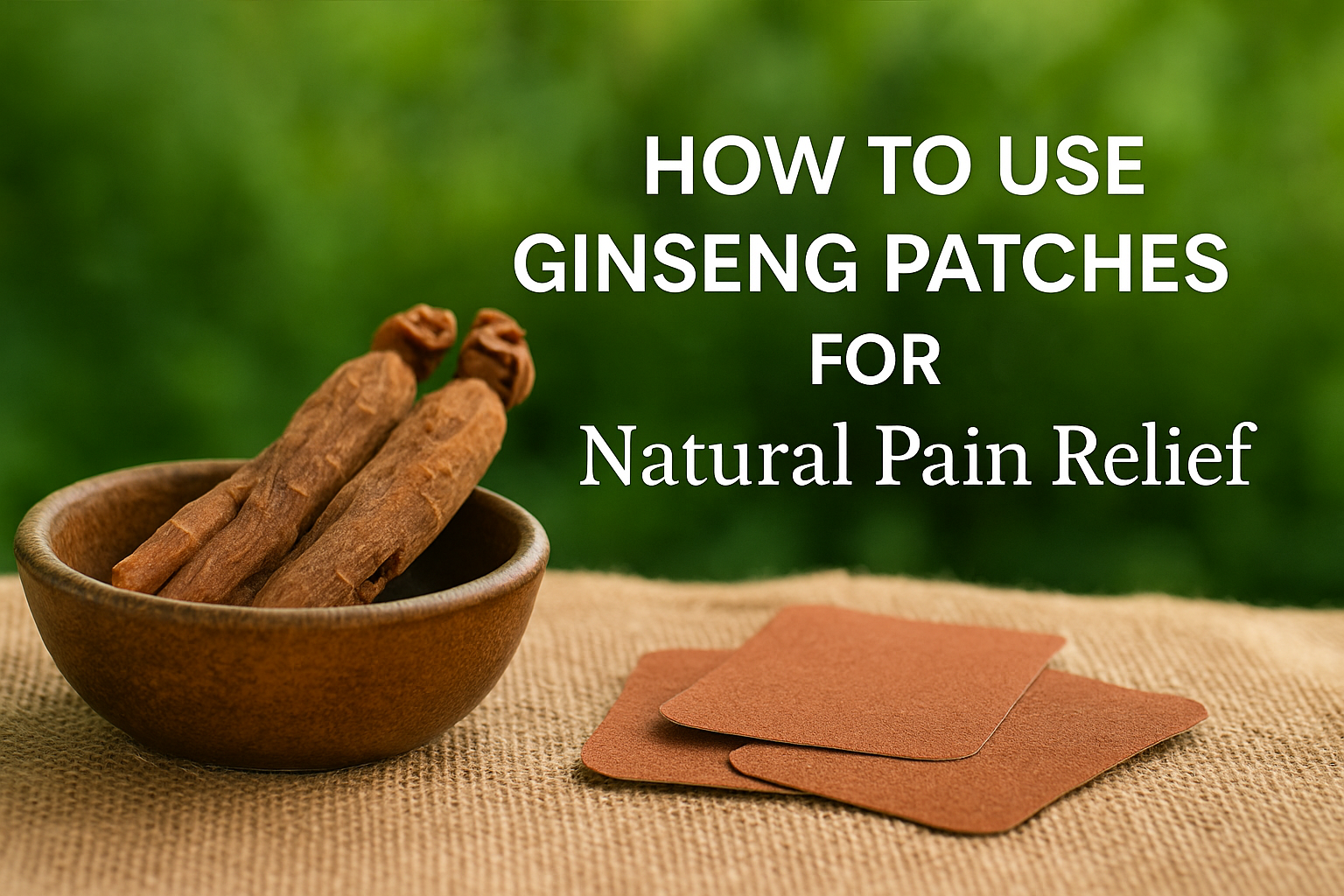 How to Use Ginseng Patches for Natural Pain Relief – chanchanmall
